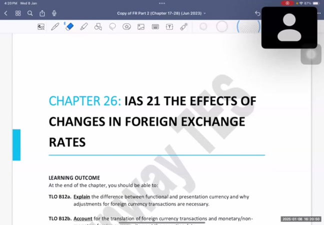 IAS 21 The Effects of Changes in Foreign Exchange Rates