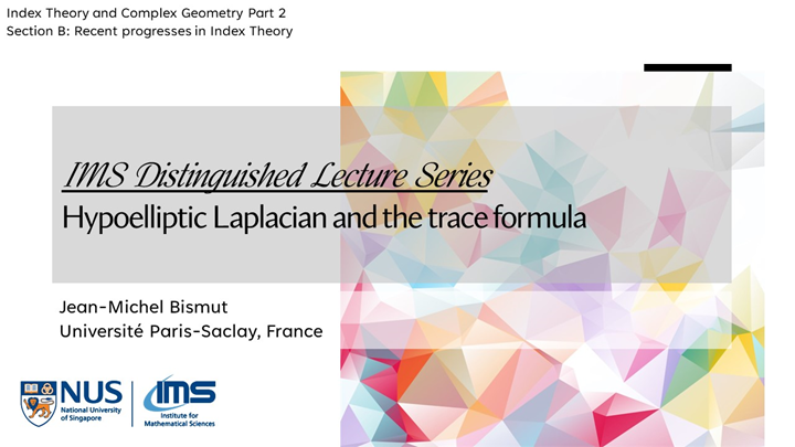 Jean-Michel Bismut - Hypoelliptic Laplacian and the trace formula