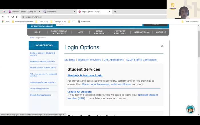 Creating an NZQA Login