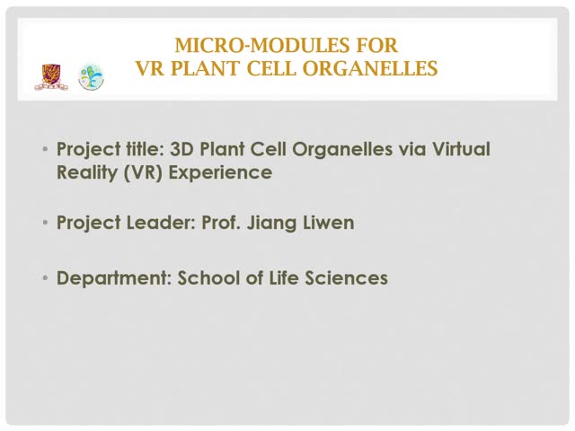 09 - 3D Plant Cell Organelles via Virtual Reality (VR) Experience ...