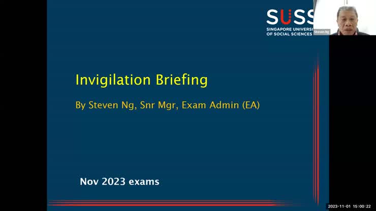 Jul23 Briefing for Chief Invigilator & Invigilators