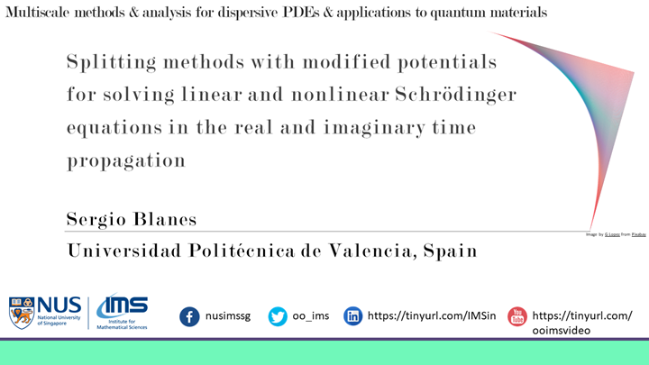 Sergio Blanes - Splitting methods with modified potentials for solving linear and nonlinear ...