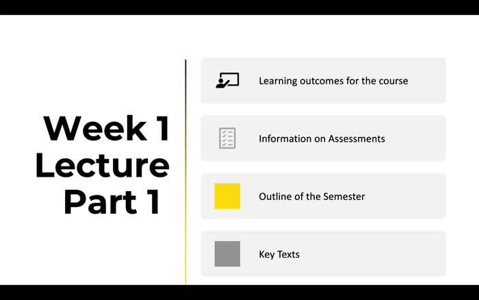 Week 1 Lecture Part 1: Unit Overview & Assessments