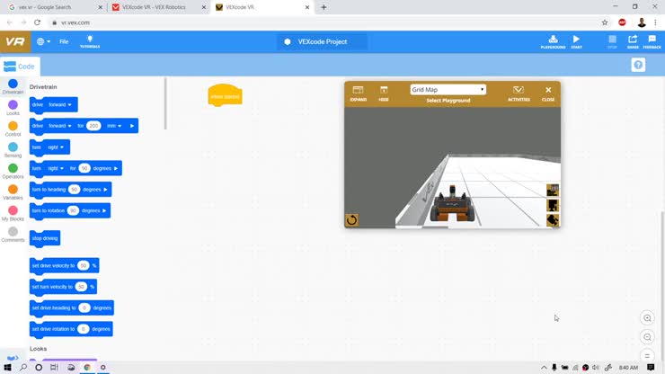 1 VEXcode Vr 1 Online Robot Coding Simulator