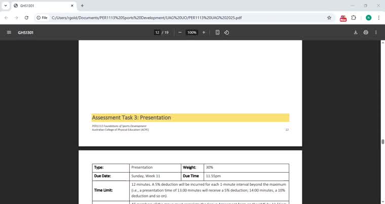 Assessment Task 3 - Video Assistance