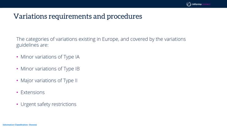 7.2 Variations requirements and procedures