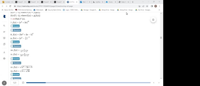 SESSION 8 - THE CHAIN RULE (DERIVATIVES OF COMPOSITE FUNCTIONS ...