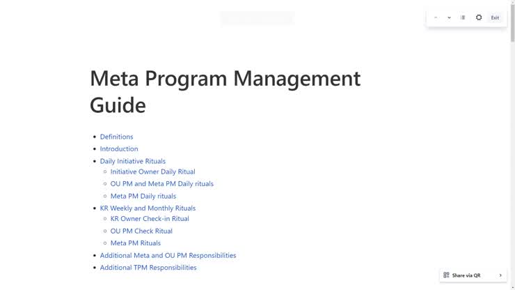 OU PM and Meta PM Daily Rituals