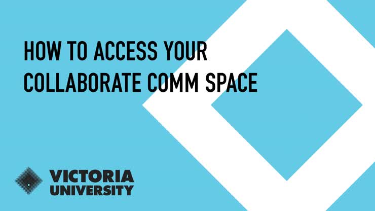 How to access your Collaborate COMM space