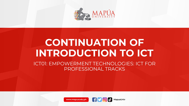 1S2324 ICT01 (Continuation of Introduction to ICT)