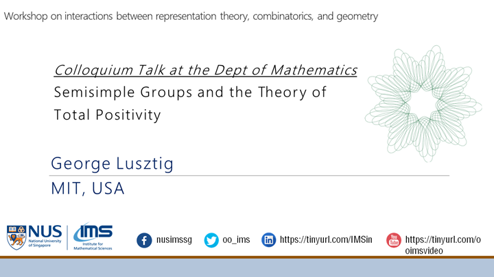 George Lusztig - Colloquium Talk at the Dept of Mathematics Semisimple ...