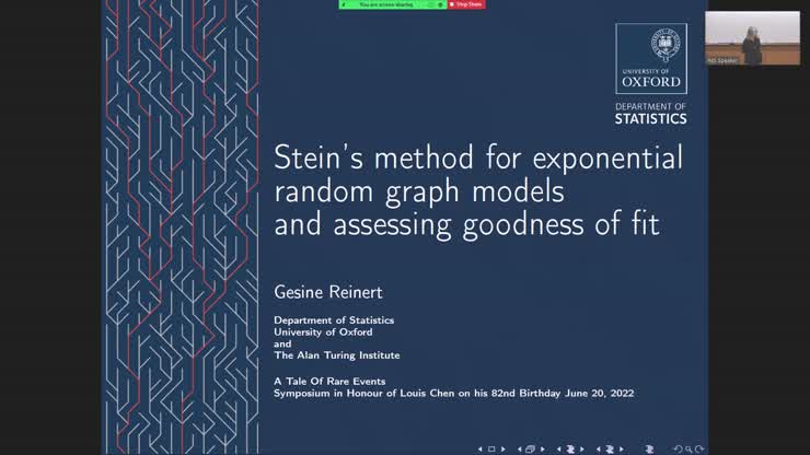 Gesine Reinert - Stein’s method for exponential random graph models and assessing goodness of fit