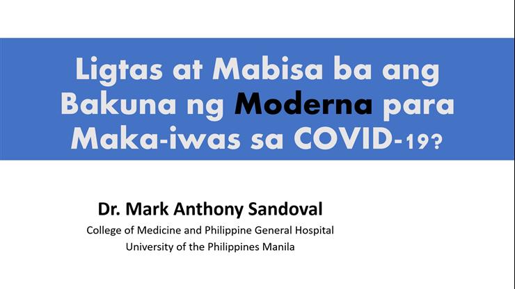 Ligtas at Mabisa ba ang Moderna vaccine?