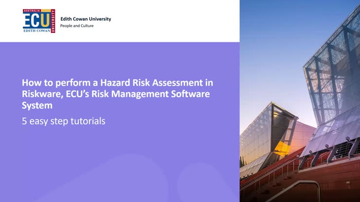 STEP 3 - Introduction to WHS Risk Assessment in Riskware and ...