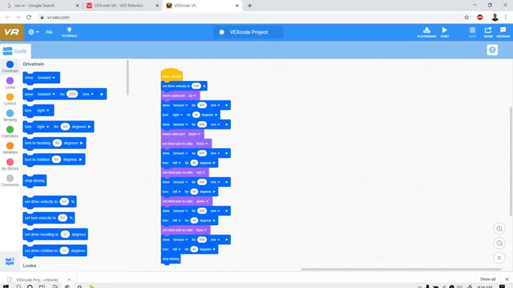 4 VEXcode Vr 4 Loops to Repeat Code
