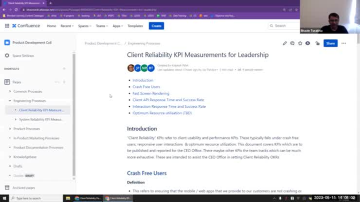 Client Reliability KPI Measurement for Leadership