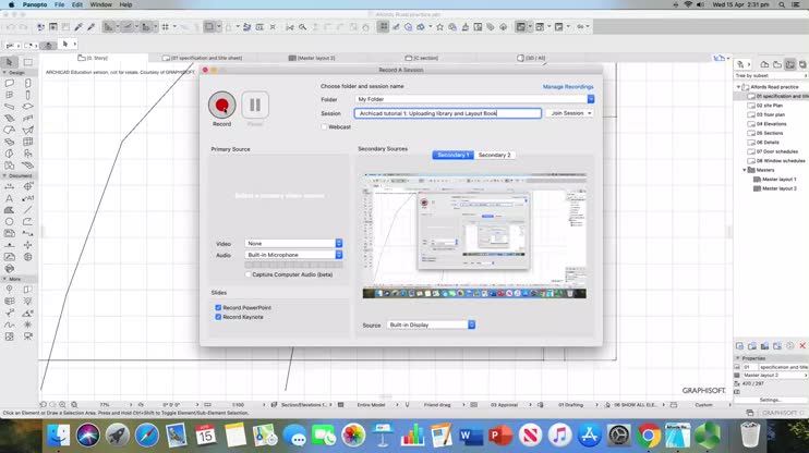 Archicad tutorial 1: Uploading library and Layout Book