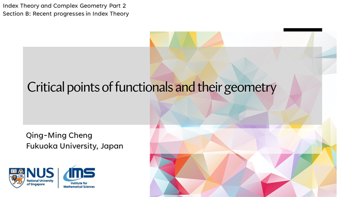 Qing-Ming Cheng - Critical points of functionals and their geometry