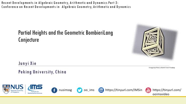 Junyi Xie - Partial Heights and the Geometric Bombieri-Lang Conjecture