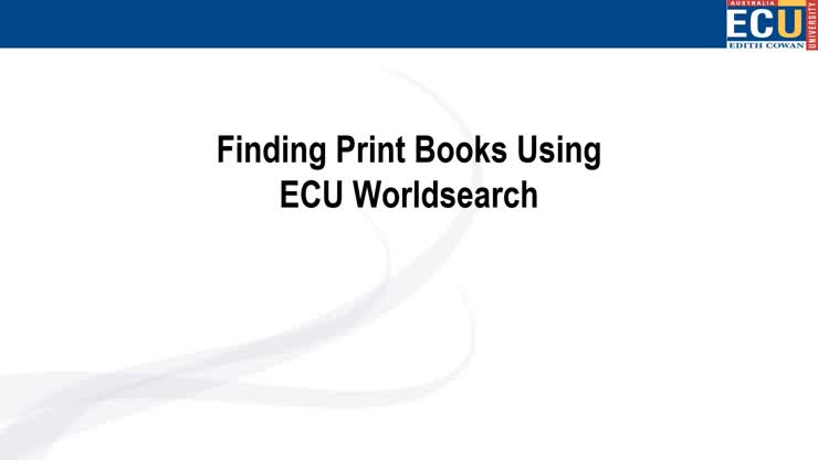 How to find Print Books