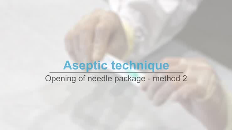 2.2. Opening of needle package - method 2