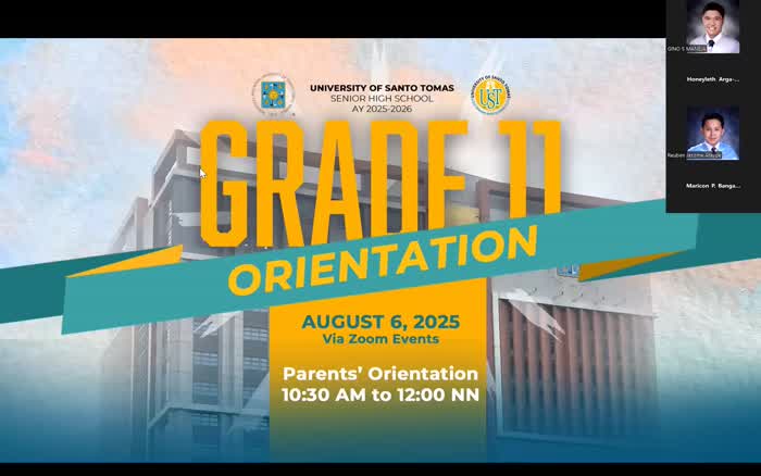 UST SHS Parents' Orientation