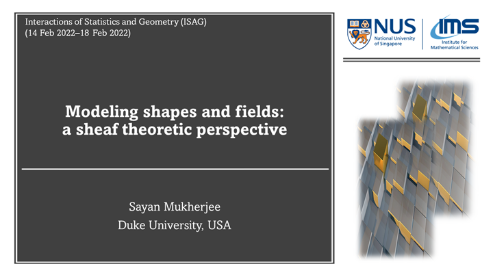 Sayan Mukherjee - Modeling shapes and fields a sheaf theoretic perspective