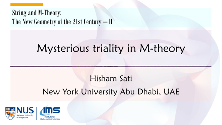 Hisham Sati - Mysterious triality in M-theory