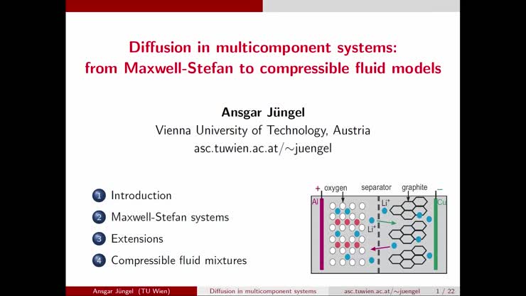 Ansgar Jüngel: Diffusion in multicomponent systems: from Maxwell-Stefan ...