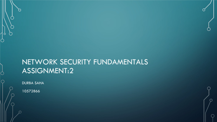 Network Security Fundamentals assignment 2 16:20:56