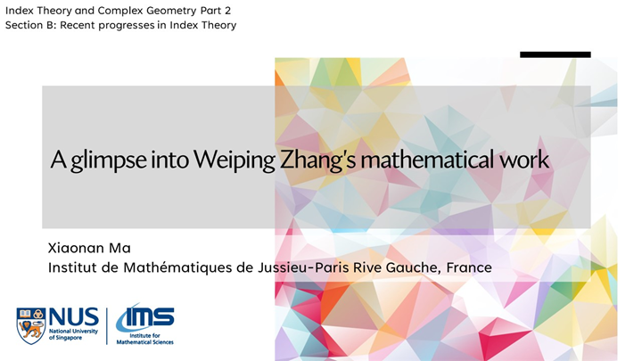 Xiaonan Ma - A Glimpse into Weiping Zhang's mathematical work