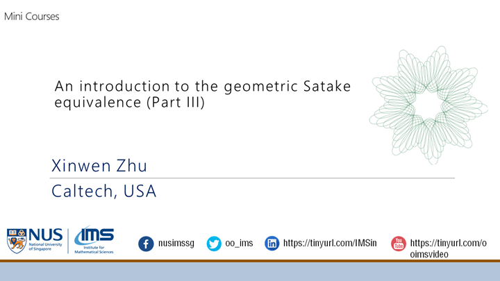 Xinwen Zhu 3 - An introduction to the geometric Satake equivalence