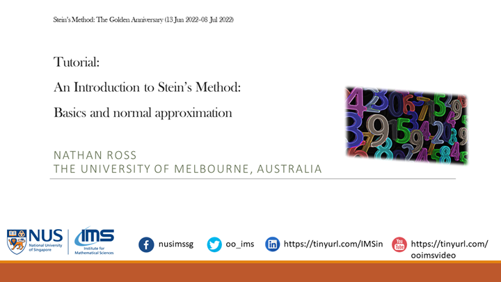 Nathan Ross P1 - Stein's Method: Basics and normal approximation