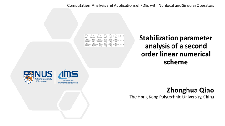 Zhonghua Qiao - Stabilization parameter analysis of a second order linear numerical scheme