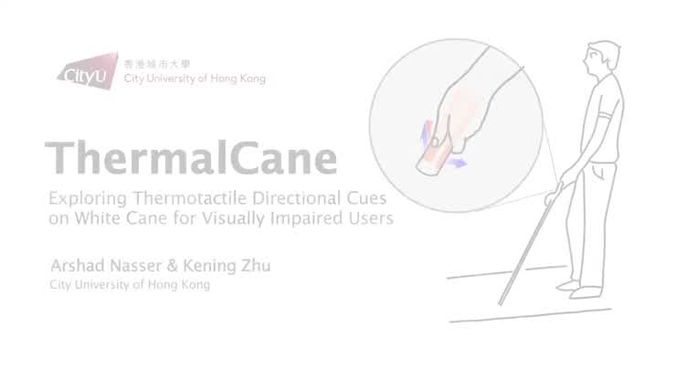 Electronic Cane Grip Instrumented with Thermal Haptic Feedback