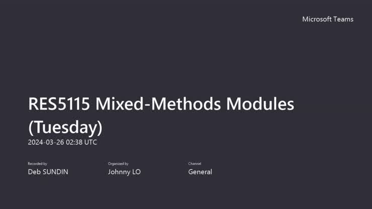 Meeting in *General*