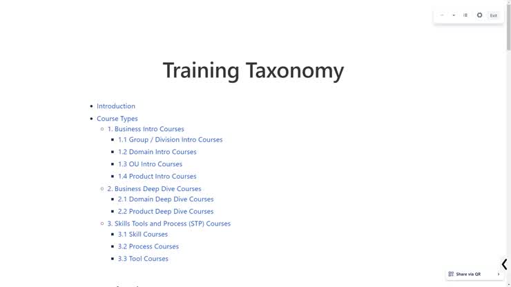 Training Taxonomy - STP Courses