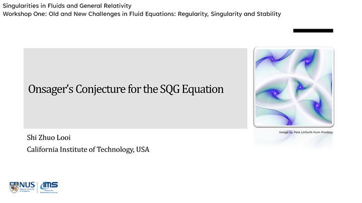 Shi Zhuo Looi - Onsager's Conjecture for the SQG Equation