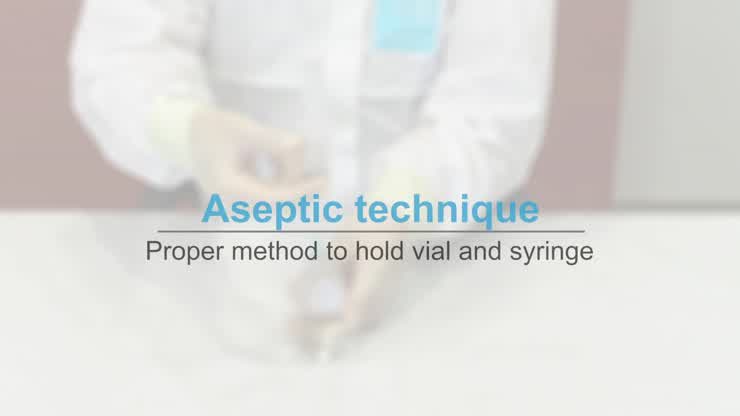 4.3.1 Proper method to hold vial and syringe