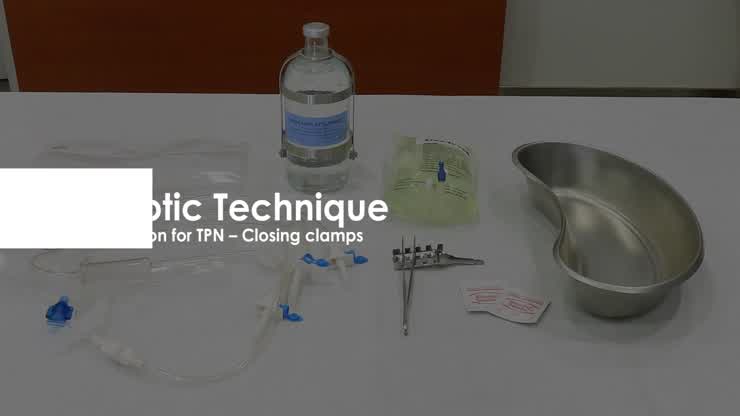 8.1. Preparation for TPN - Closing clamps