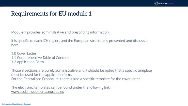 5.2 Requirements for the different Modules