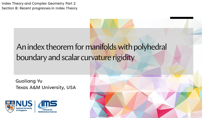Guoliang Yu - An index theorem for manifolds with polyhedral boundary ...