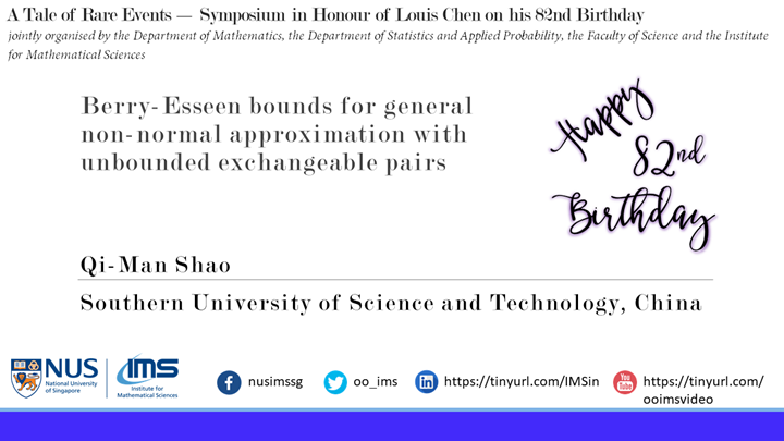 Qi-Man Shao - Berry-Esseen bounds for general non-normal