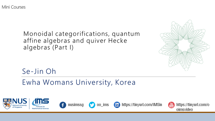 Se-Jin Oh 1 - Monoidal categorifications, quantum affine algebras and ...